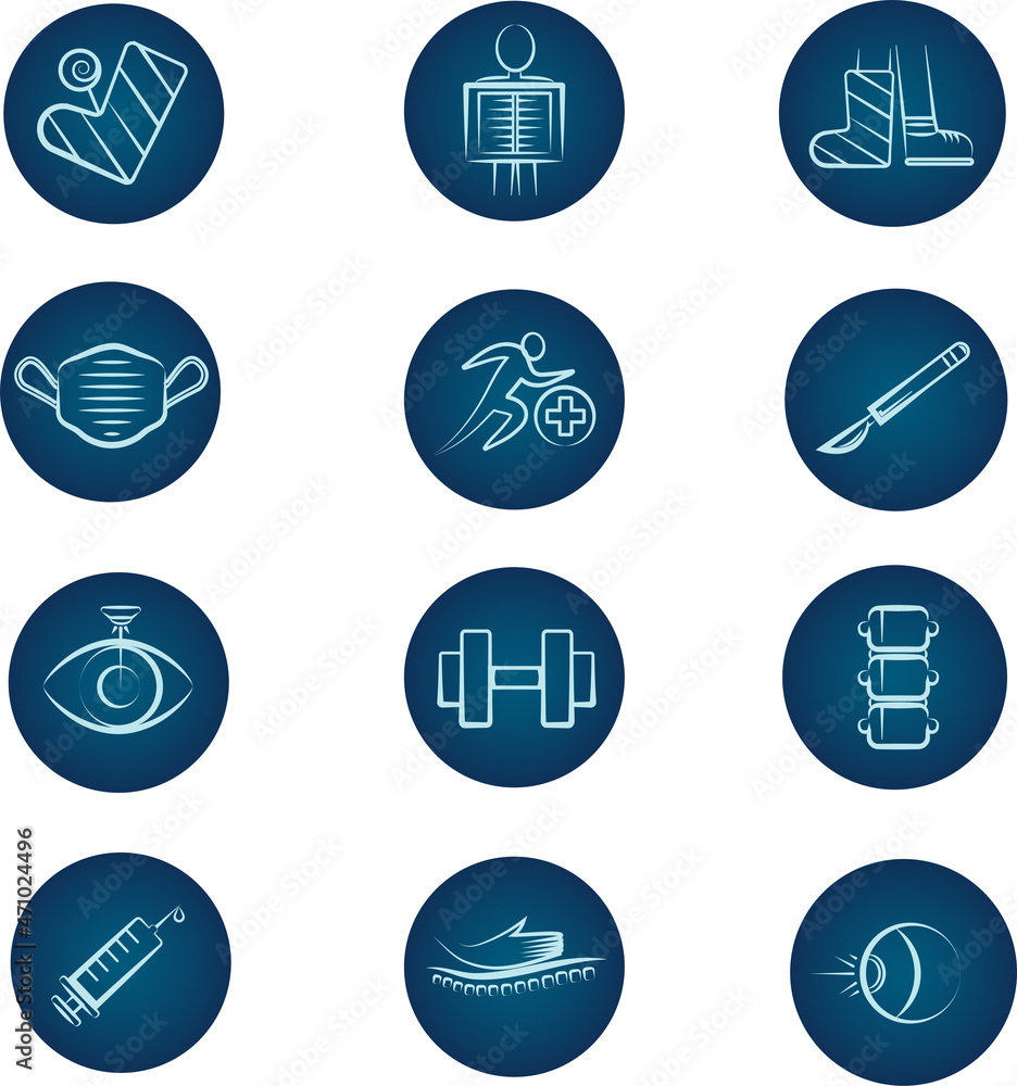 Medical orthopedic line icons vector illustration set Stock Vector ...