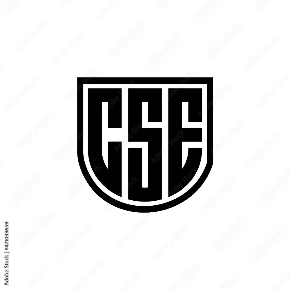 CSE letter logo design with white background in illustrator, vector ...