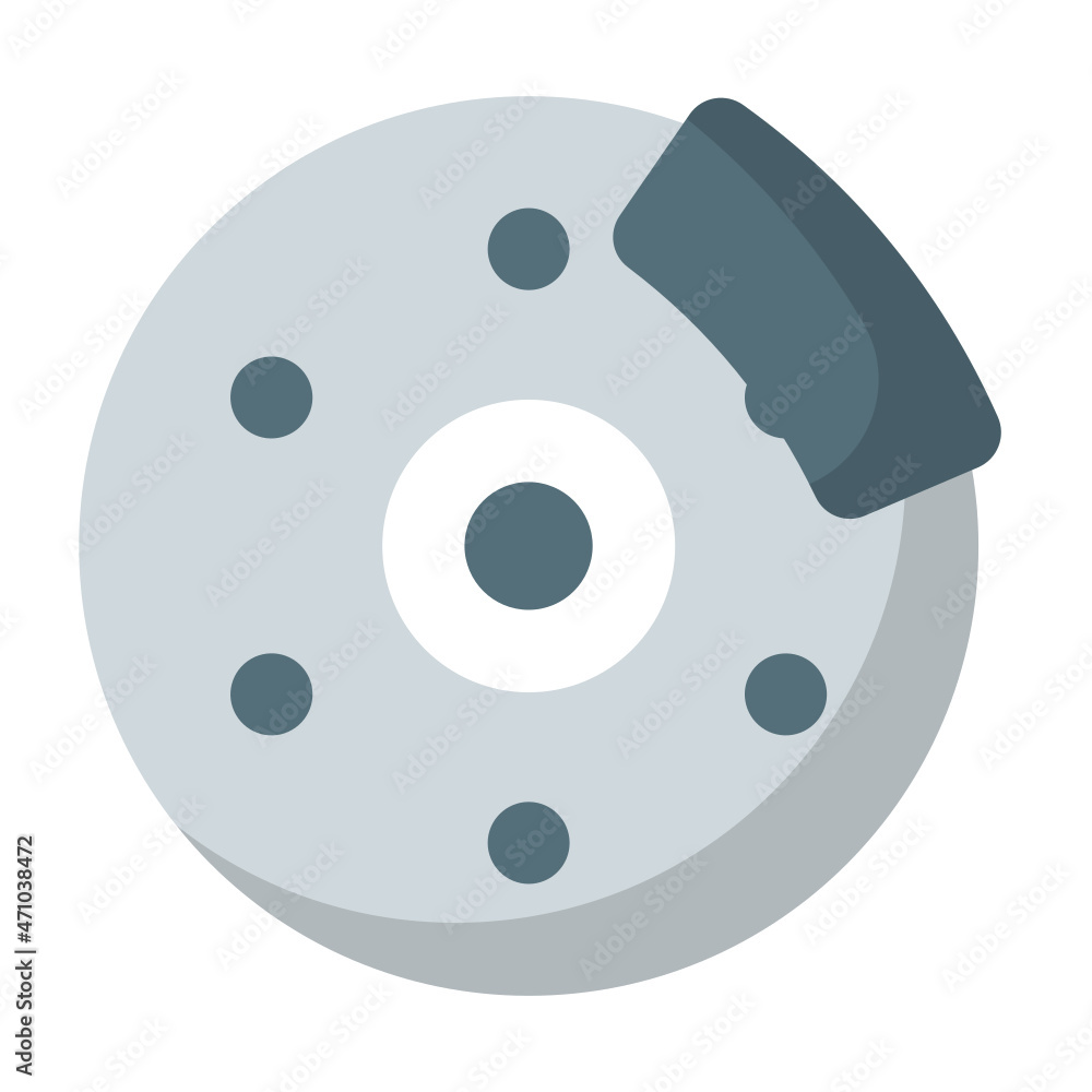 automobiles disc brake Concept Vector Color Icon Design, Motor Vehicle ...
