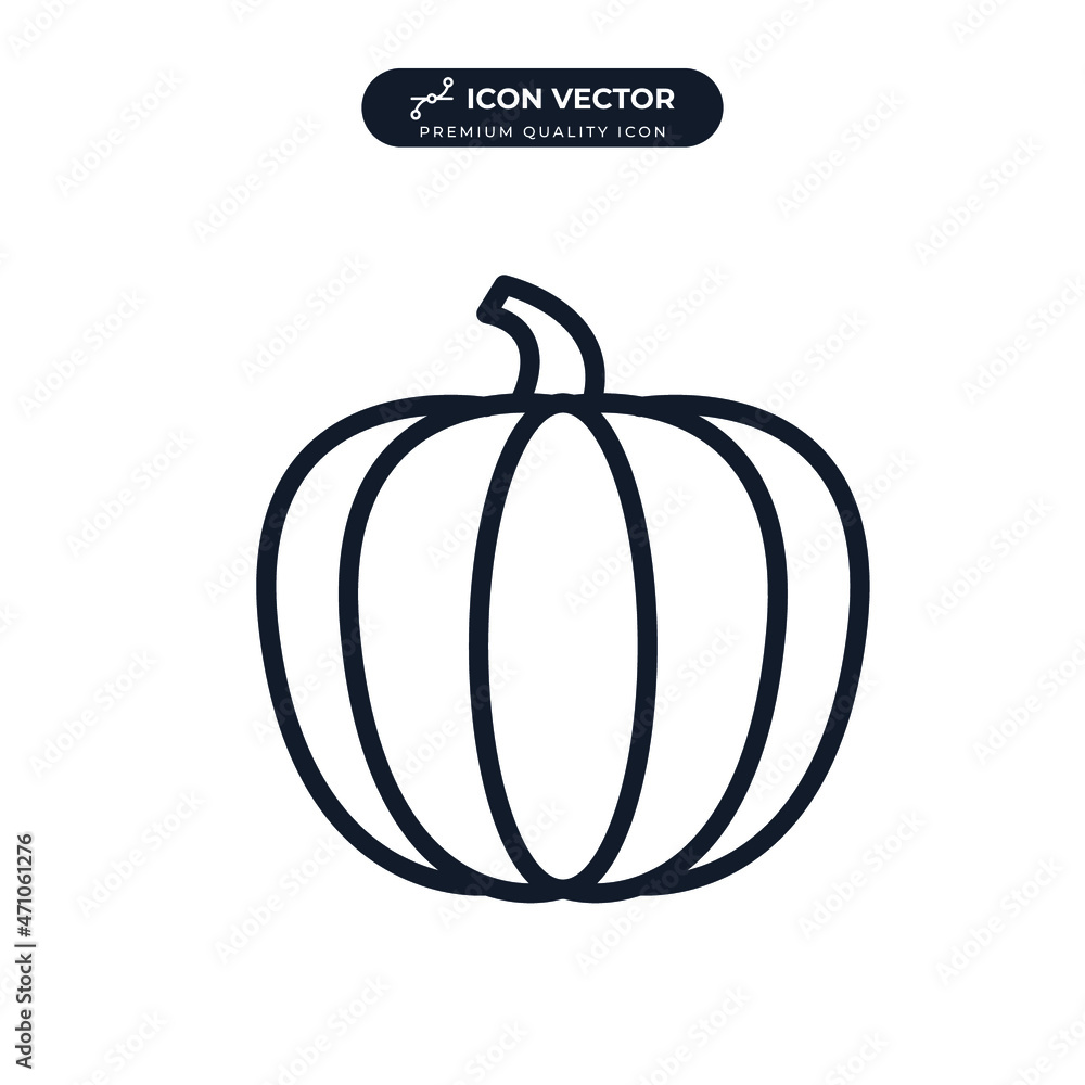 pumpkin icon symbol template for graphic and web design collection logo ...