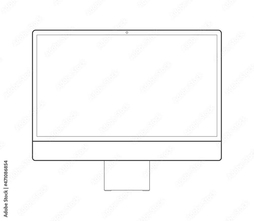 Imac Outline Vector