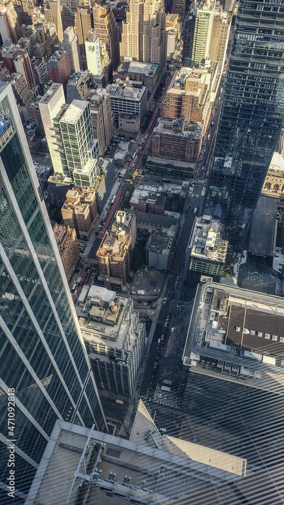 Amazing panoramic view of the city New York, where you can see the ...