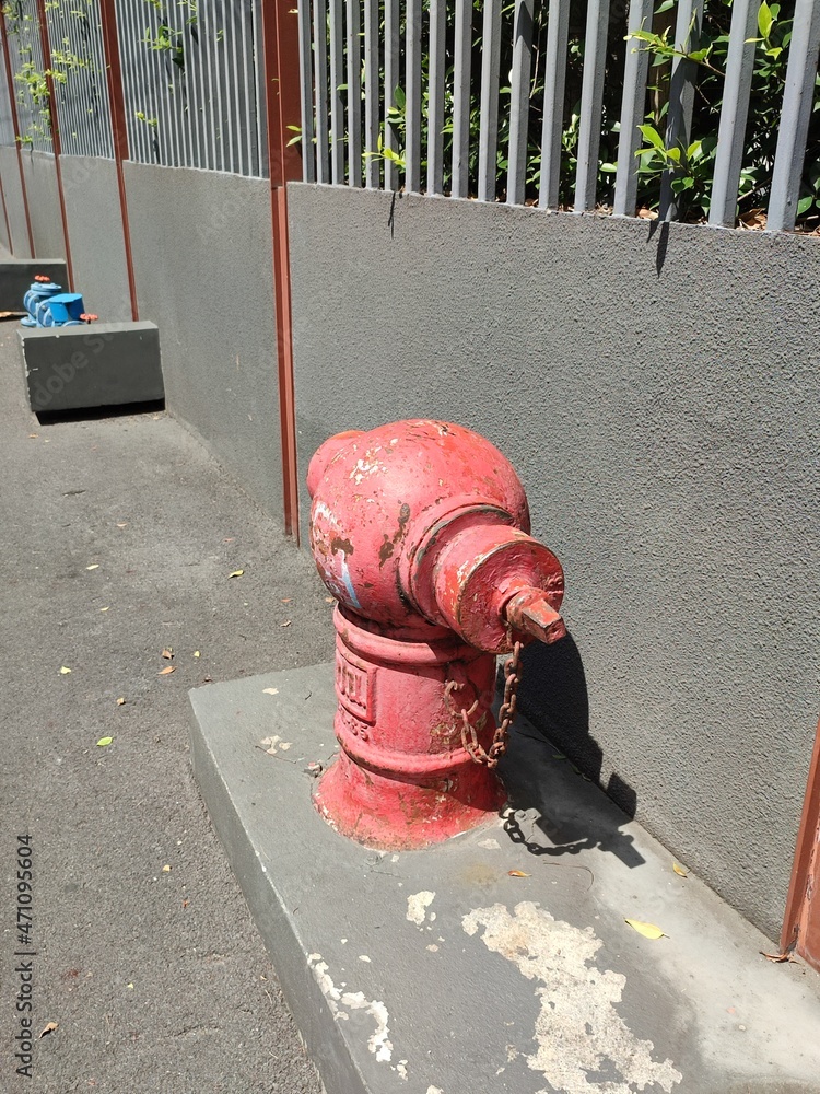 Water pipes used by firefighters to connect large water pipes for fire ...