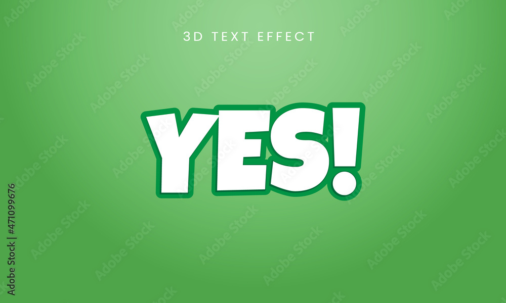 Editable 3D Text Effects Template, vector illustration text style Stock ...