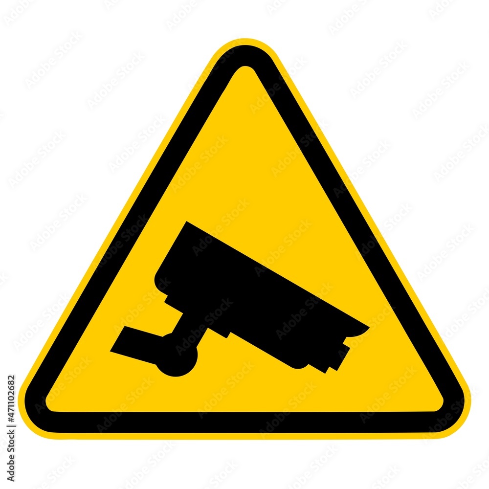 CCTV camera warning sign Stock Vector | Adobe Stock