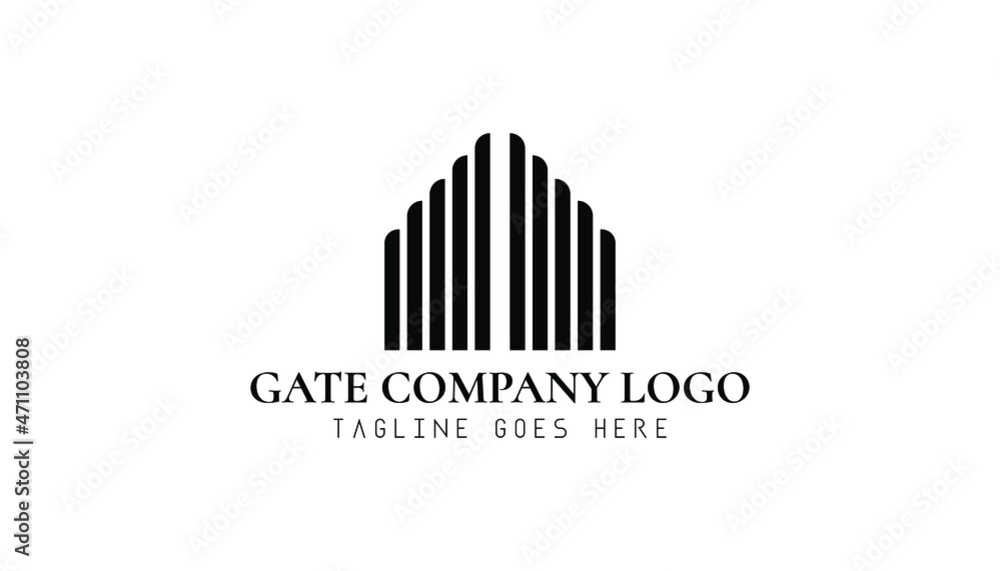 Gate logo inspiration template. Real estate brand identity. Gate logo ...