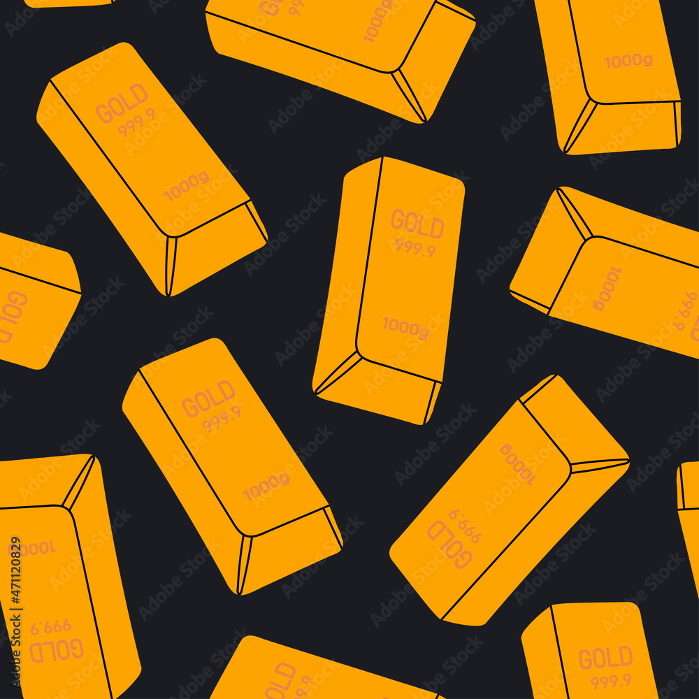 Solid gold bars, bullions. National reserve of gold. Treasury, luxury ...