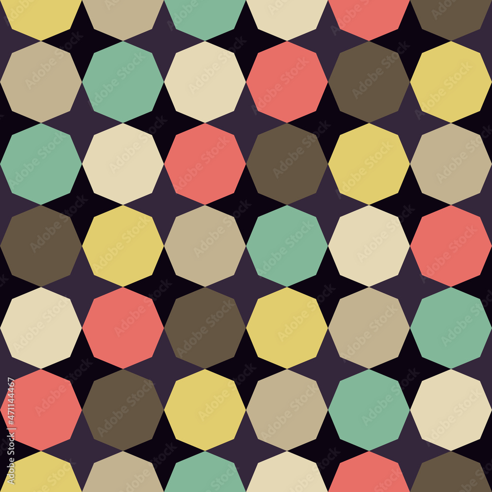 Geometric pattern octagon shape and four-pointed star. Seamless ...