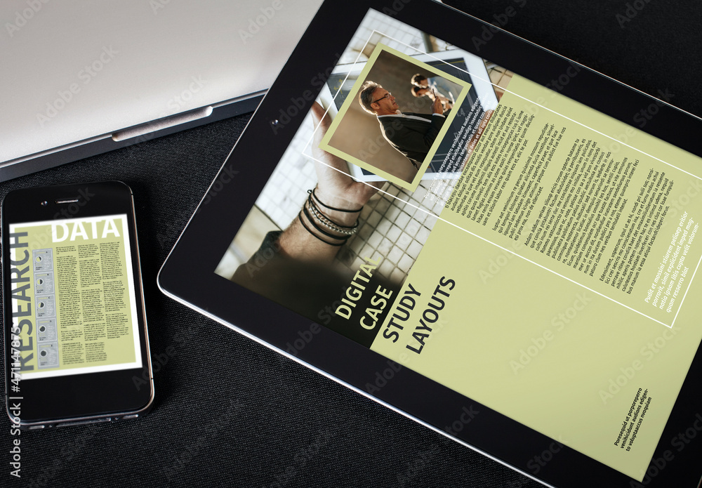 Digital Case Study Layouts Stock Template | Adobe Stock