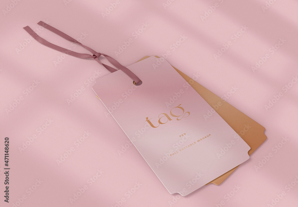3D Label Tag Mockup Stock Template | Adobe Stock