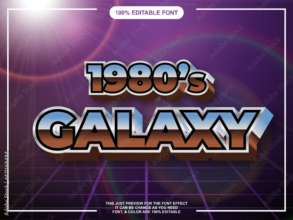Retro 1980 Font Effect For Illustrator Editable Graphic Style Text ...