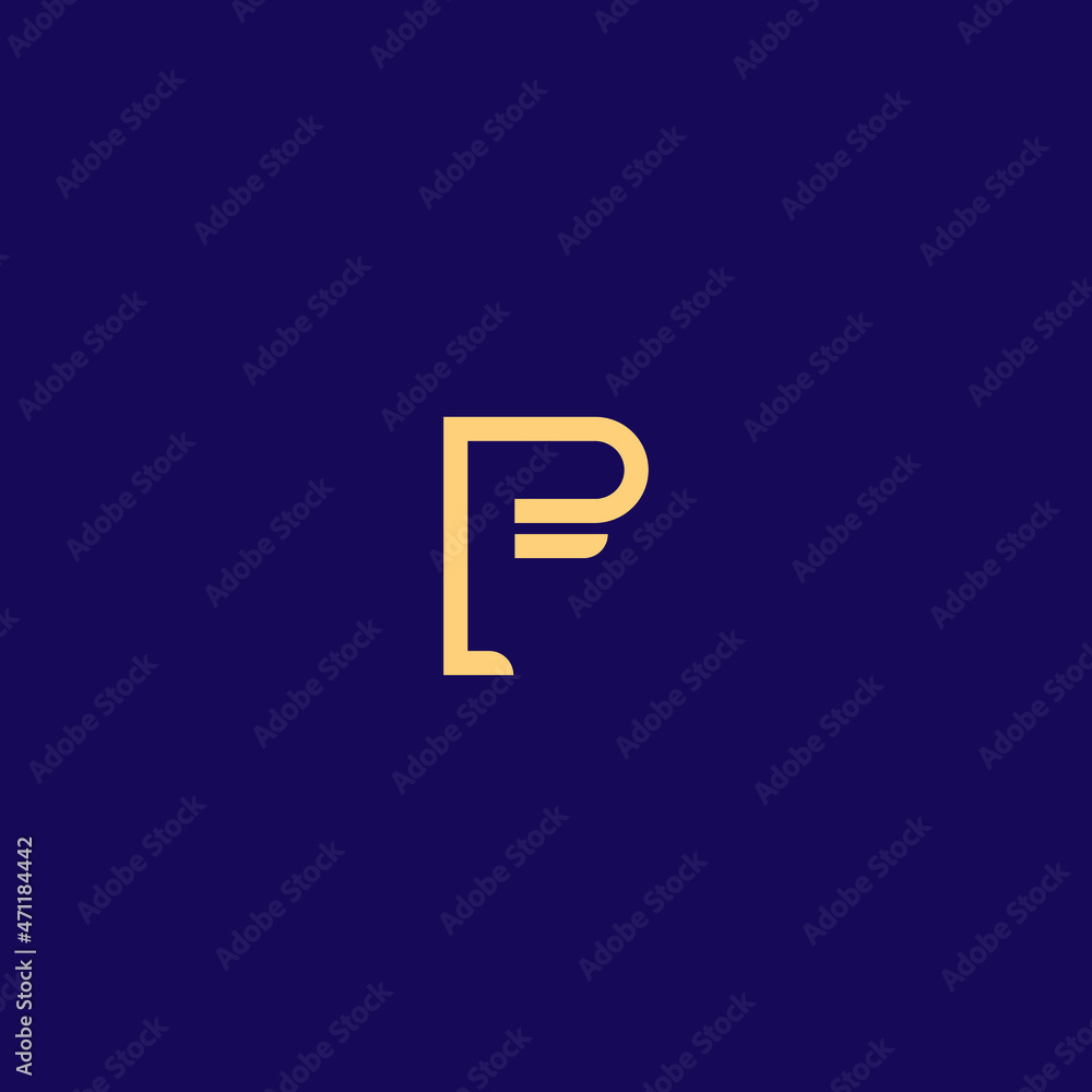 Special Unique Initial P logo and PP logo design. P Letter Minimal ...