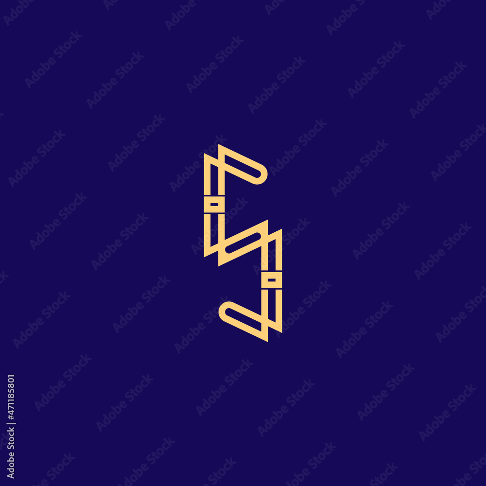 Special Unique Initial S logo and SS logo design. S Letter Minimal ...