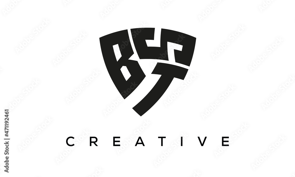 BTS letters logo, security Shield logo vector Stock Vector | Adobe Stock