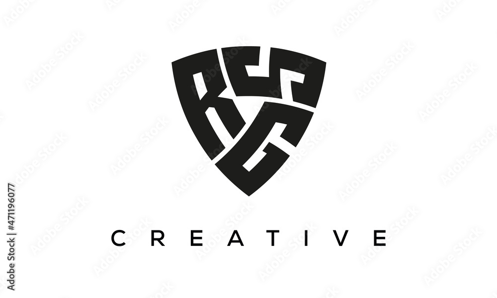 RGS letters logo, security Shield logo vector Stock Vector | Adobe Stock