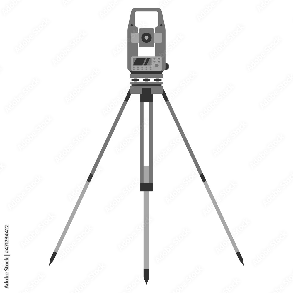Theodolite icon. Simple illustration of theodolite vector icon for web ...