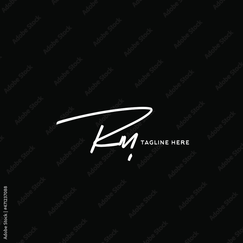 Simple Initial Rm handwriting logo vector Stock Vector | Adobe Stock