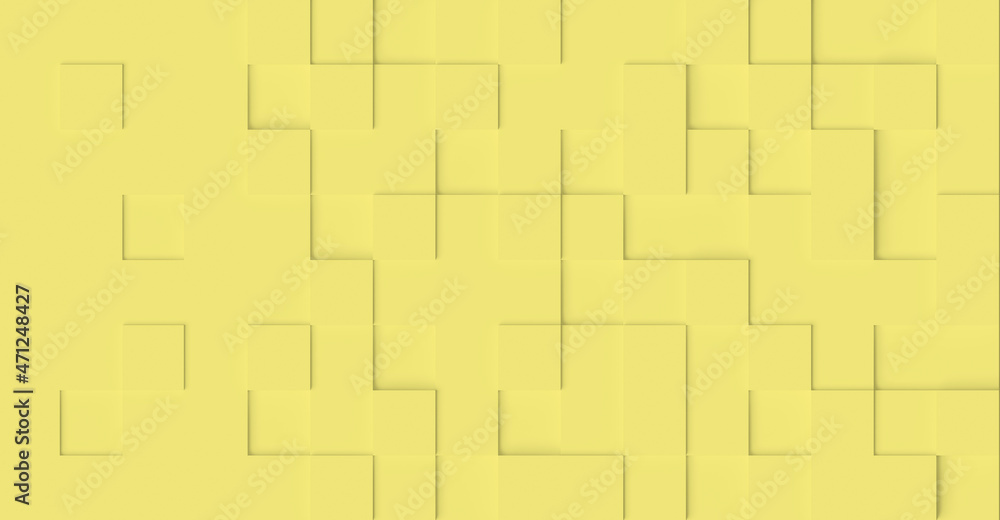 Fondo amarillo geométrico - cuadrados Stock Illustration | Adobe Stock