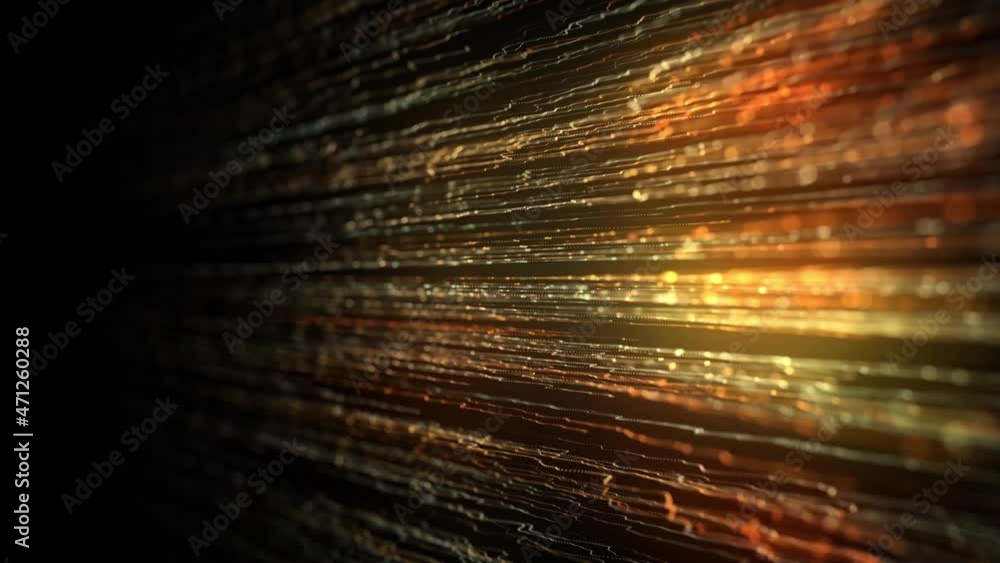 Abstract Glowing Light Strings Background Looping With Depth Of Field ...