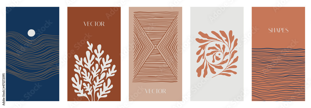 Vector illustration in simple modern style - vertical abstract ...