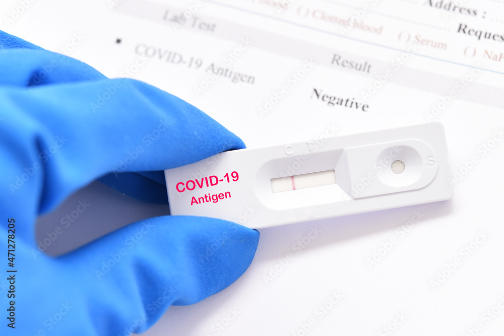 COVID-19 negative test result by using COVID-19 antigen test kit or ATK ...