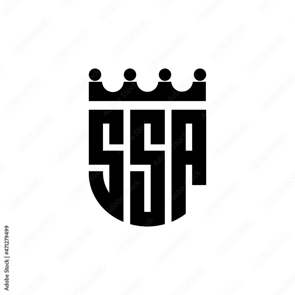 Vecteur Stock SSA letter logo design with white background in ...