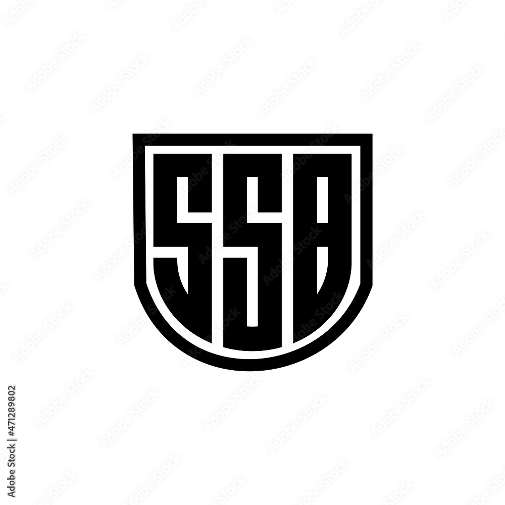 SSB letter logo design with white background in illustrator, vector ...