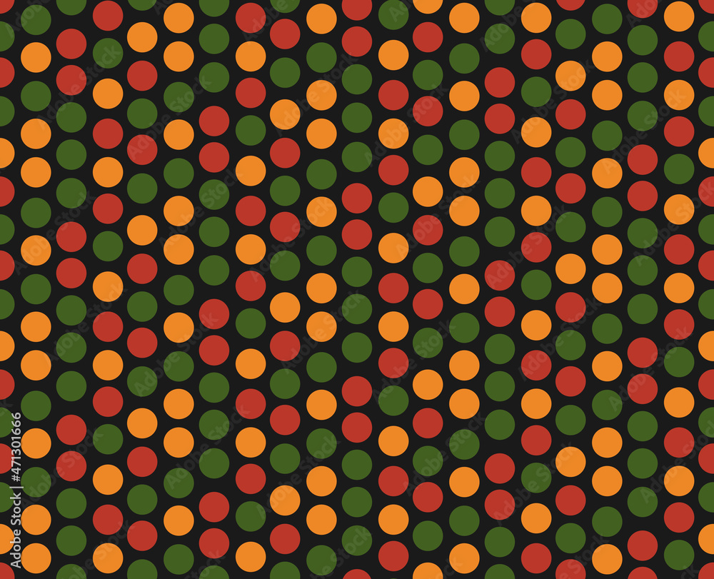 Bright abstract geometric seamless pattern with circles, dots in ...