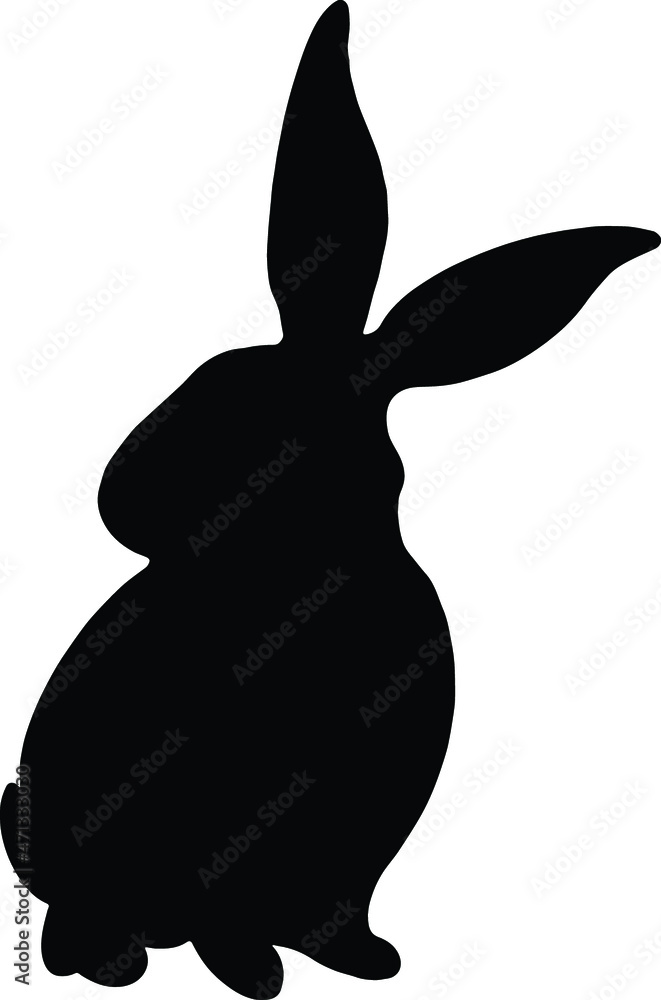 Bunny Silhouettes SVG Rabbit Silhouettes SVG Stock Vector | Adobe Stock