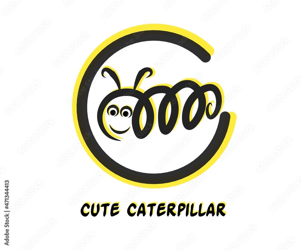 Caterpillar logo. Caterpillar icon. creative line design. Vector design ...