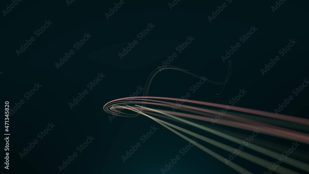 Abstract Swirling Light Strings Background With Depth Of Field/ 4k ...