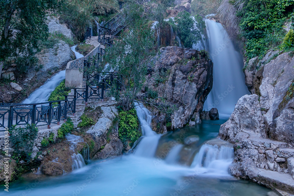 Waterfalls Algar (Les Fonts de l'Algar). Located in Callosa de Ensarria ...