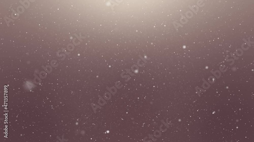 Calm snowfall on pink background , 10 seconds duration seamless loop ...