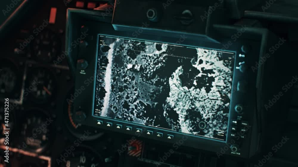 Rocket Weapon Interface Tracking War Conflict Area For Enemy Army ...