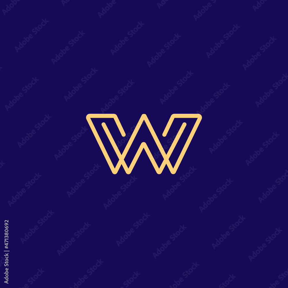 Special Unique Initial W logo and WW logo design. W Letter Minimal ...