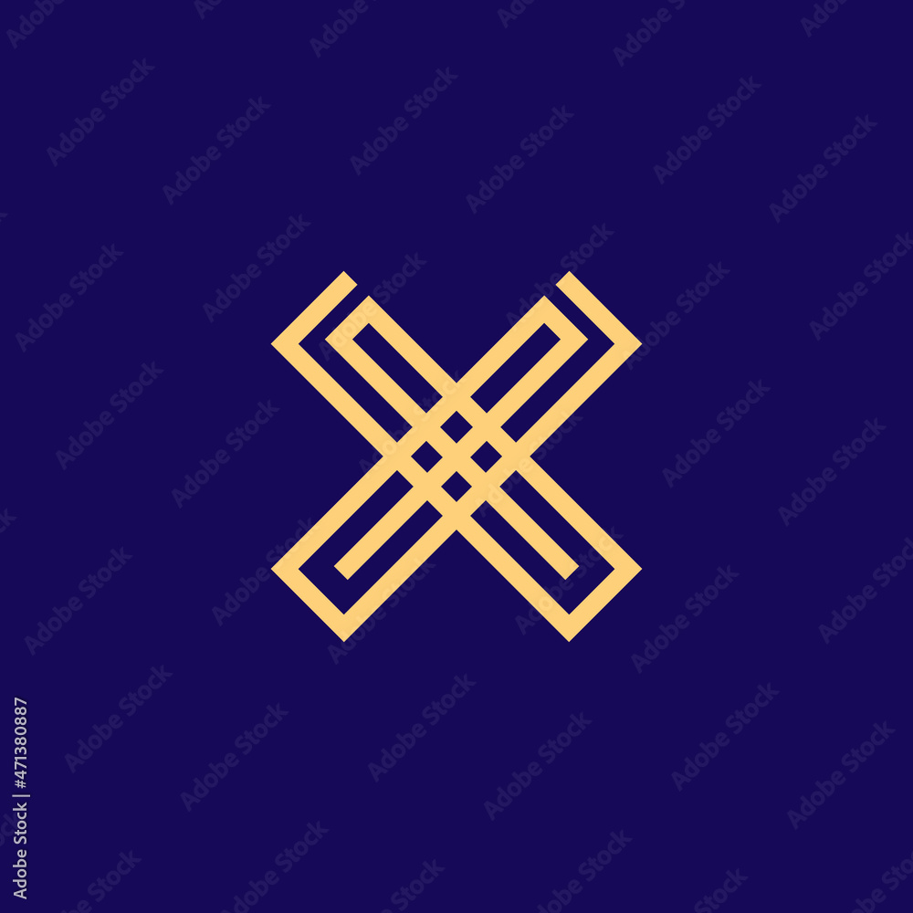 Special Unique Initial X logo and XX logo design. X Letter Minimal ...