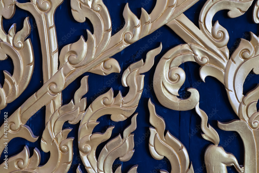 Thai gold craftsmanship culture graphic is LaiThai design.Thai arts ...