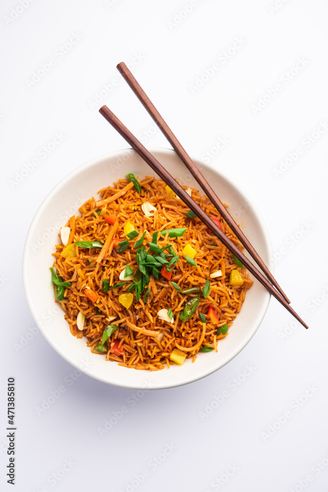 Schezwan or szechuan Fried Rice Stock Photo | Adobe Stock