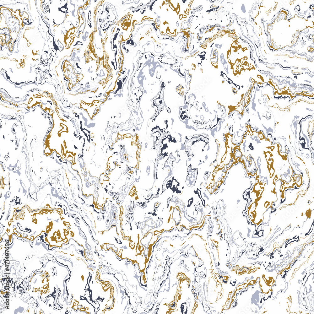 White tonal marbled seamless texture. Irregular pale ink blotch paint ...