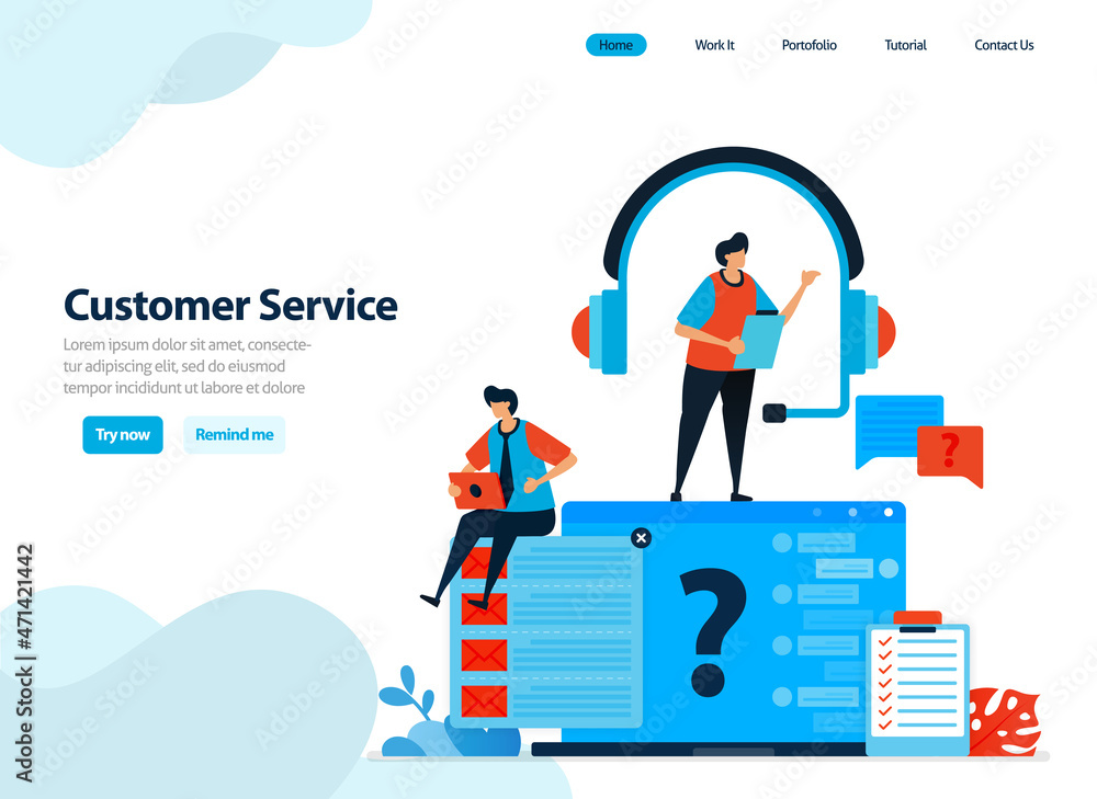 website design of customer service and help center. handle and answer ...