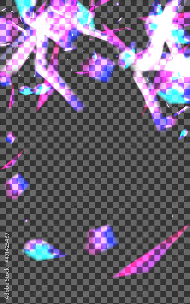 Blue Spark Background Transparent Vector. Particle Space Card. Pink ...