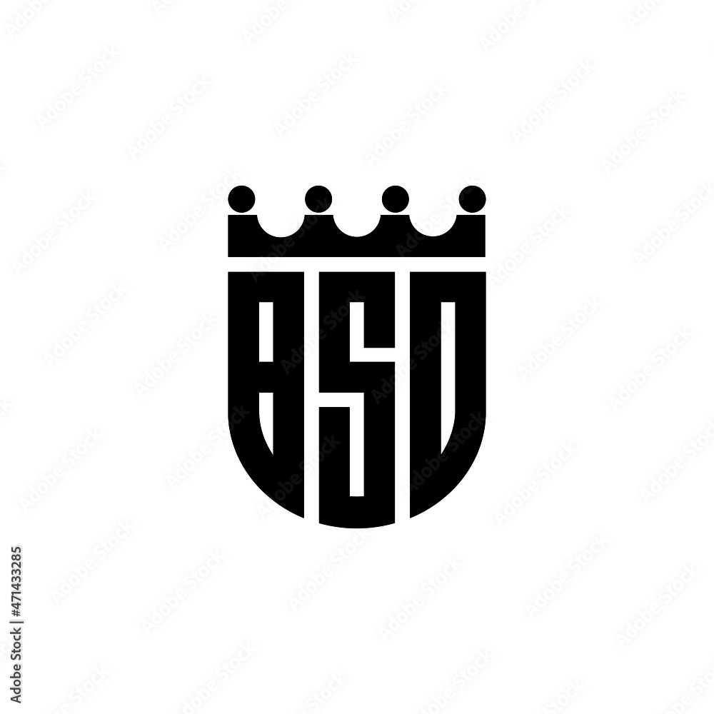 BSD letter logo design with white background in illustrator, vector ...