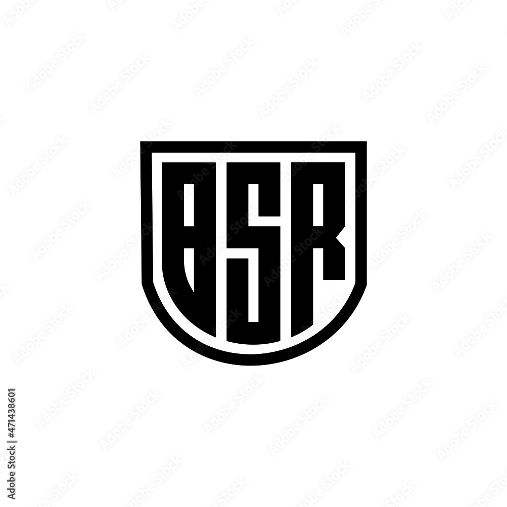 BSR letter logo design with white background in illustrator, vector ...