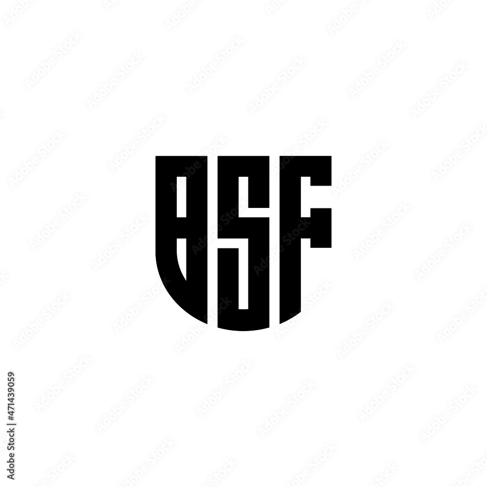 Vecteur Stock BSF letter logo design with white background in ...