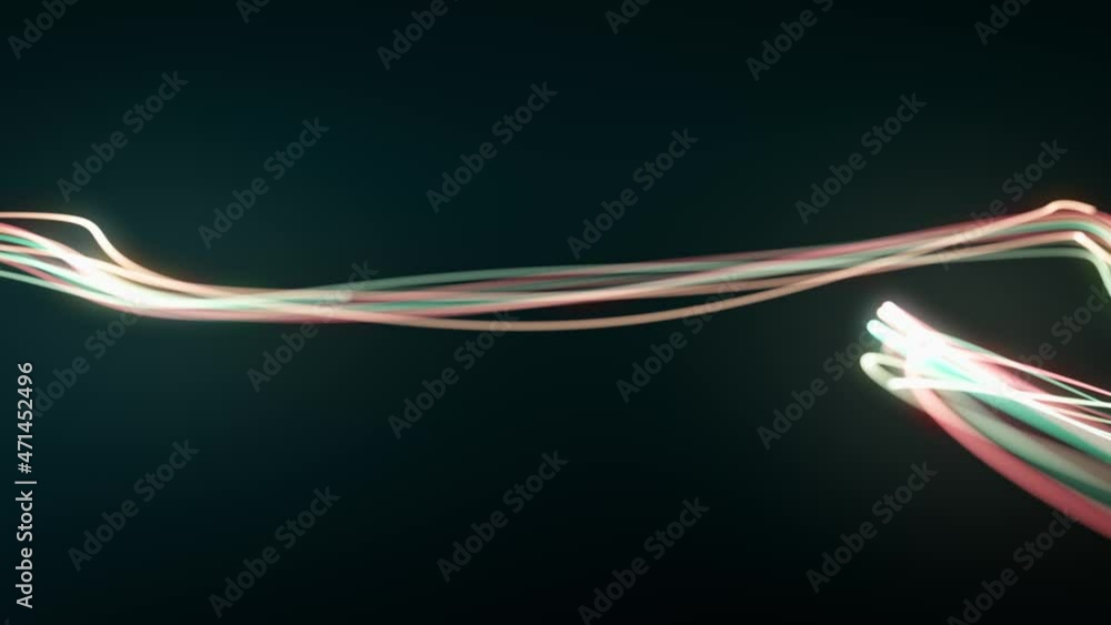 Abstract Swirling Light Strings Background With Depth Of Field/ 4k ...