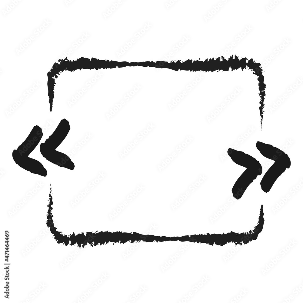 Vecteur Stock Frame with question mark, exclamation mark, quotes ...