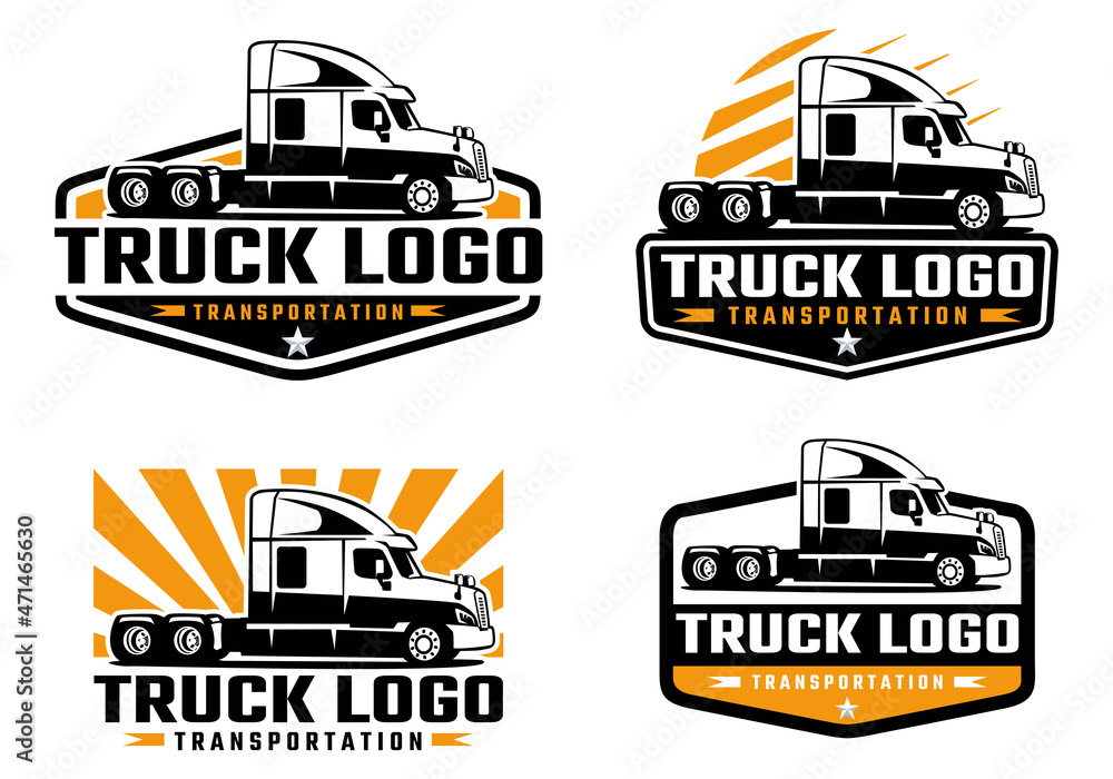 Trucking company logo template Stock Vector | Adobe Stock