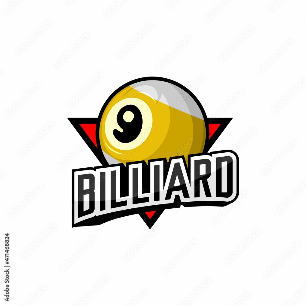 vector illustration of billiard logo, cafe logo, bar logo, team logo ...
