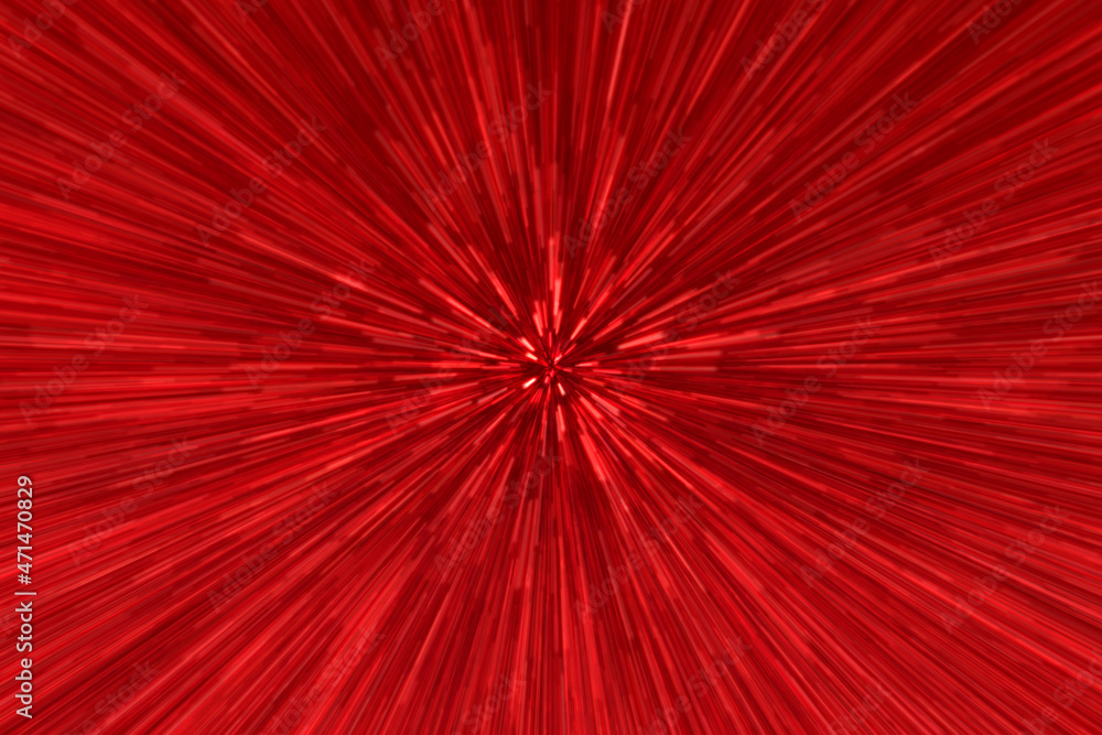 Blurred red zoom perspective background. Abstract soft explosion effect ...
