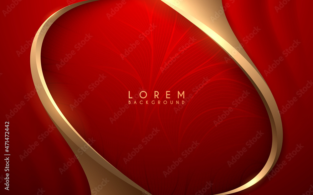 Abstract red and gold luxury background Stock Vector | Adobe Stock